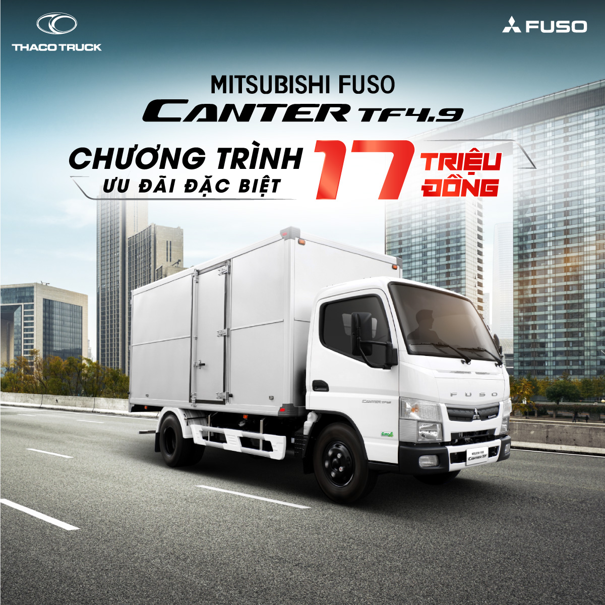 XE TẢI MITSU FUSO CANTER TF 2023